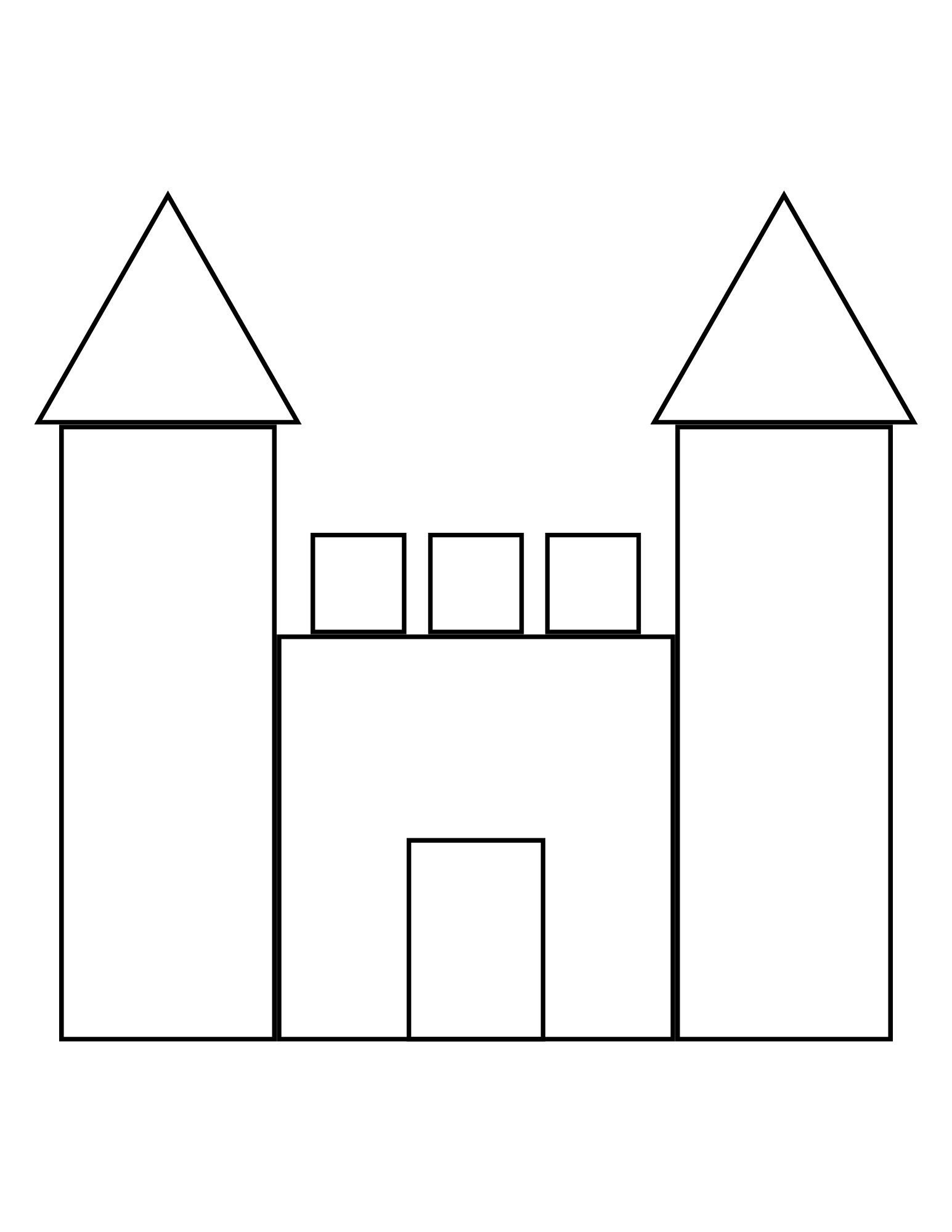 Castle Shape Craft: Printable Preschool Craft - Etsy