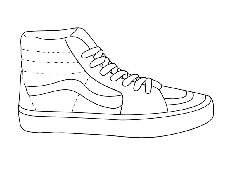 Design a Shoe: 10 Different Shoe Coloring Pages for Creative Fun - Etsy