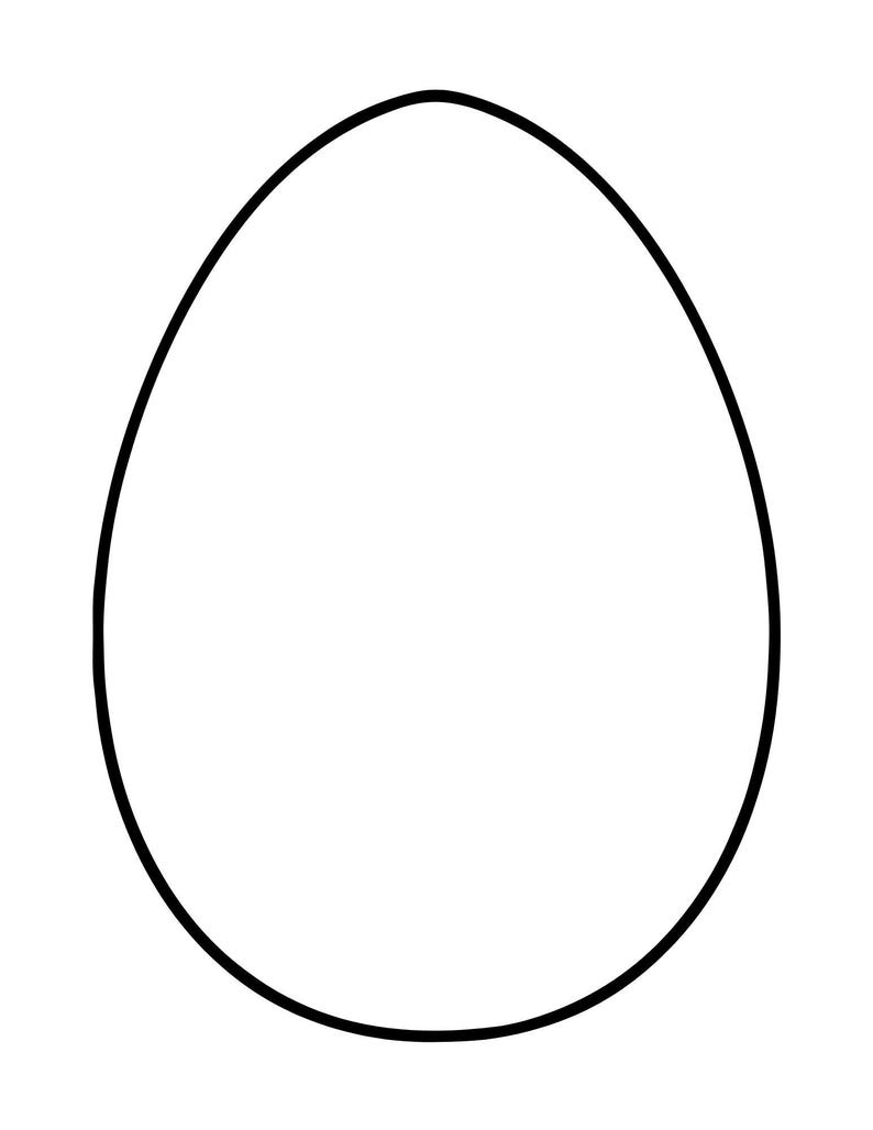 Egg Template in Multiple Sizes, Easter Egg PDF, Egg Coloring Page - Etsy