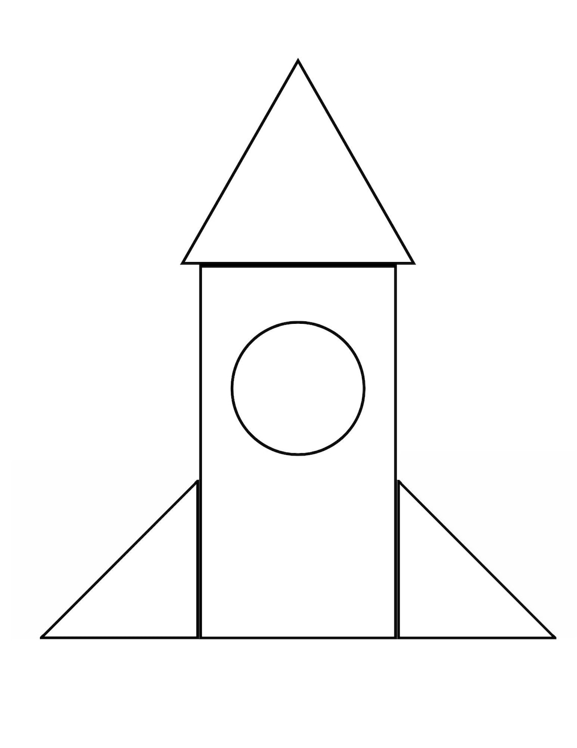 Rocket Ship Shapes Craft: Printable Craft for Preschool - Etsy