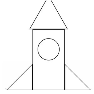 Rocket Ship Shapes Craft: Printable Craft for Preschool - Etsy