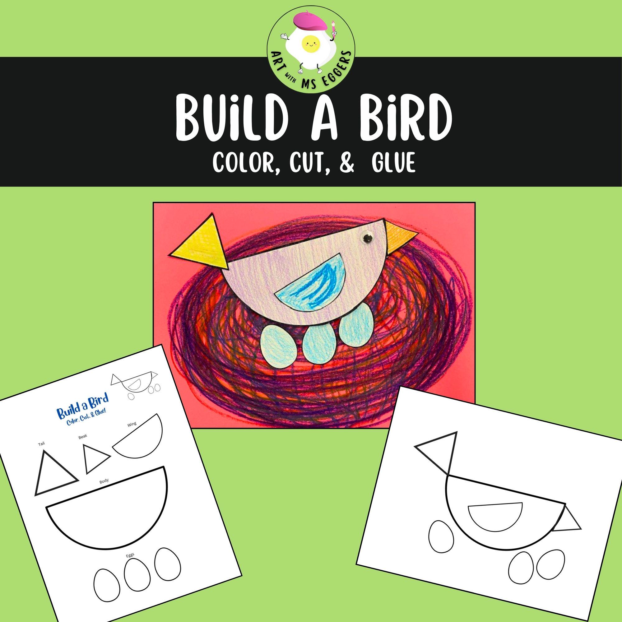 Bird Shape Craft, Preschool Spring Craft - Etsy