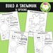 Build a Snowman: Printable Winter Craft for Kids, Melted Snowman, Make ...