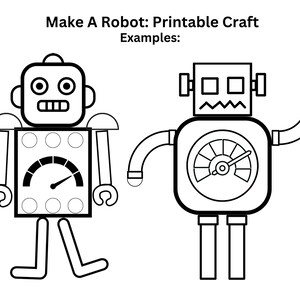 Make a Robot: Printable Craft for Kids - Etsy
