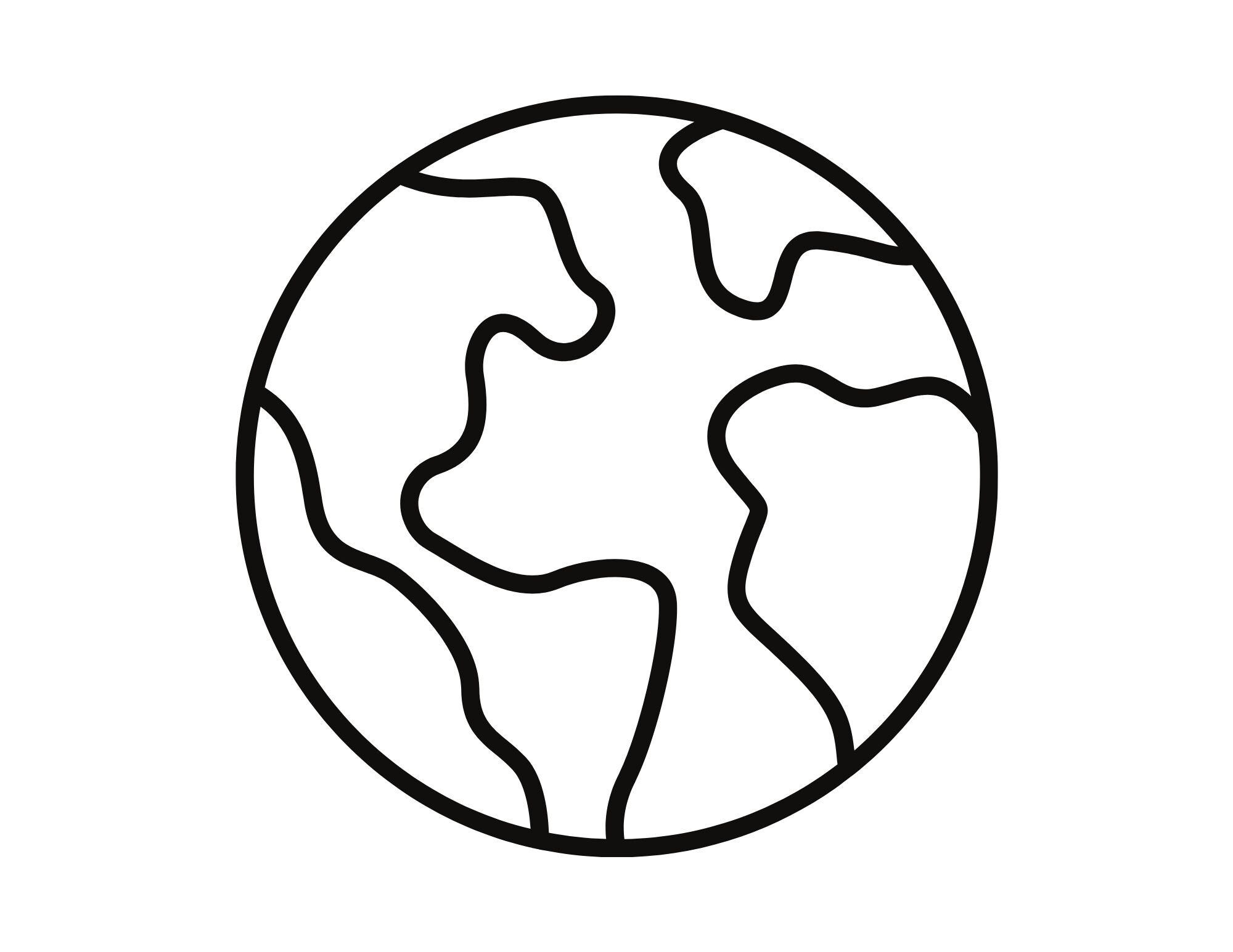 Earth: Comes in 4 Sizes and 2 Variations, Earth Template, Earth Stencil ...