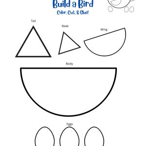 Bird Shape Craft, Preschool Spring Craft - Etsy