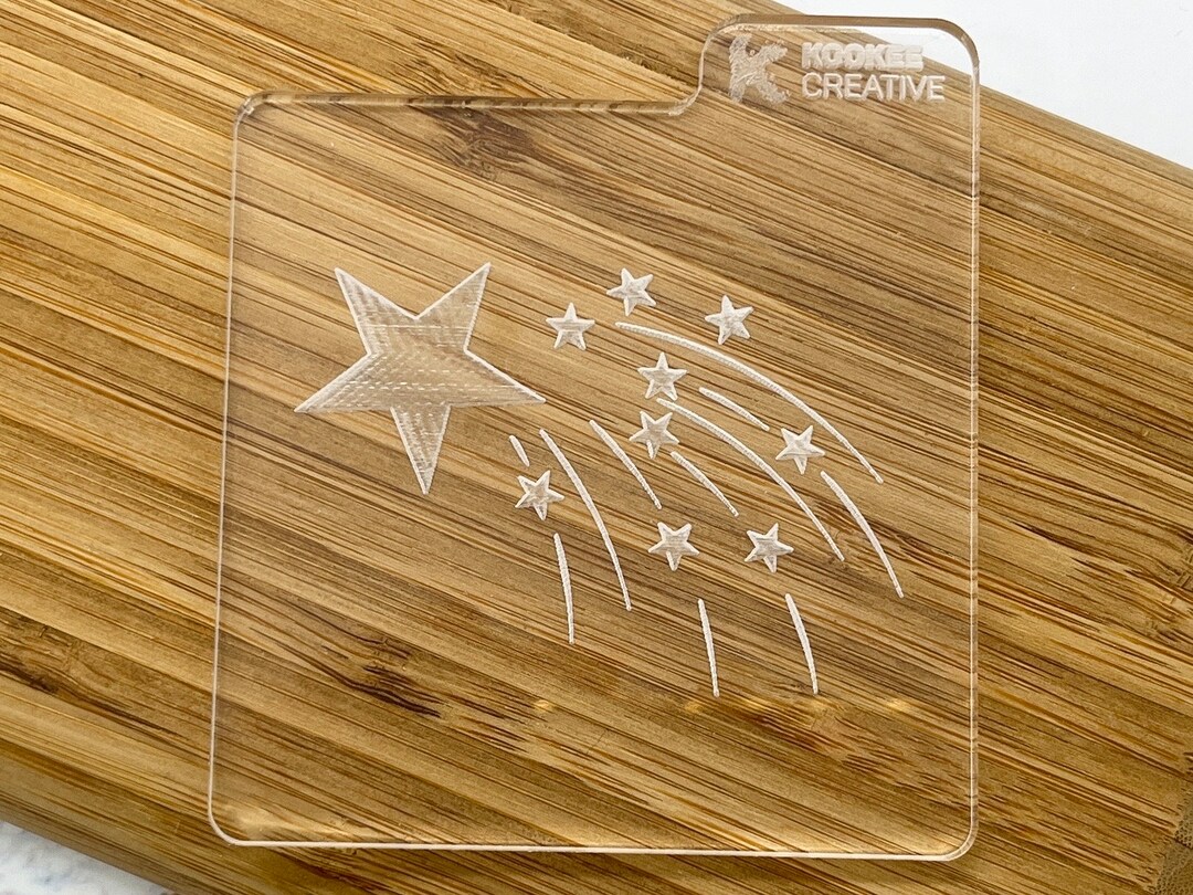 Shooting Star Type 2 Cookie Embosser | Space, Cute, Stars, Moon, Planet ...
