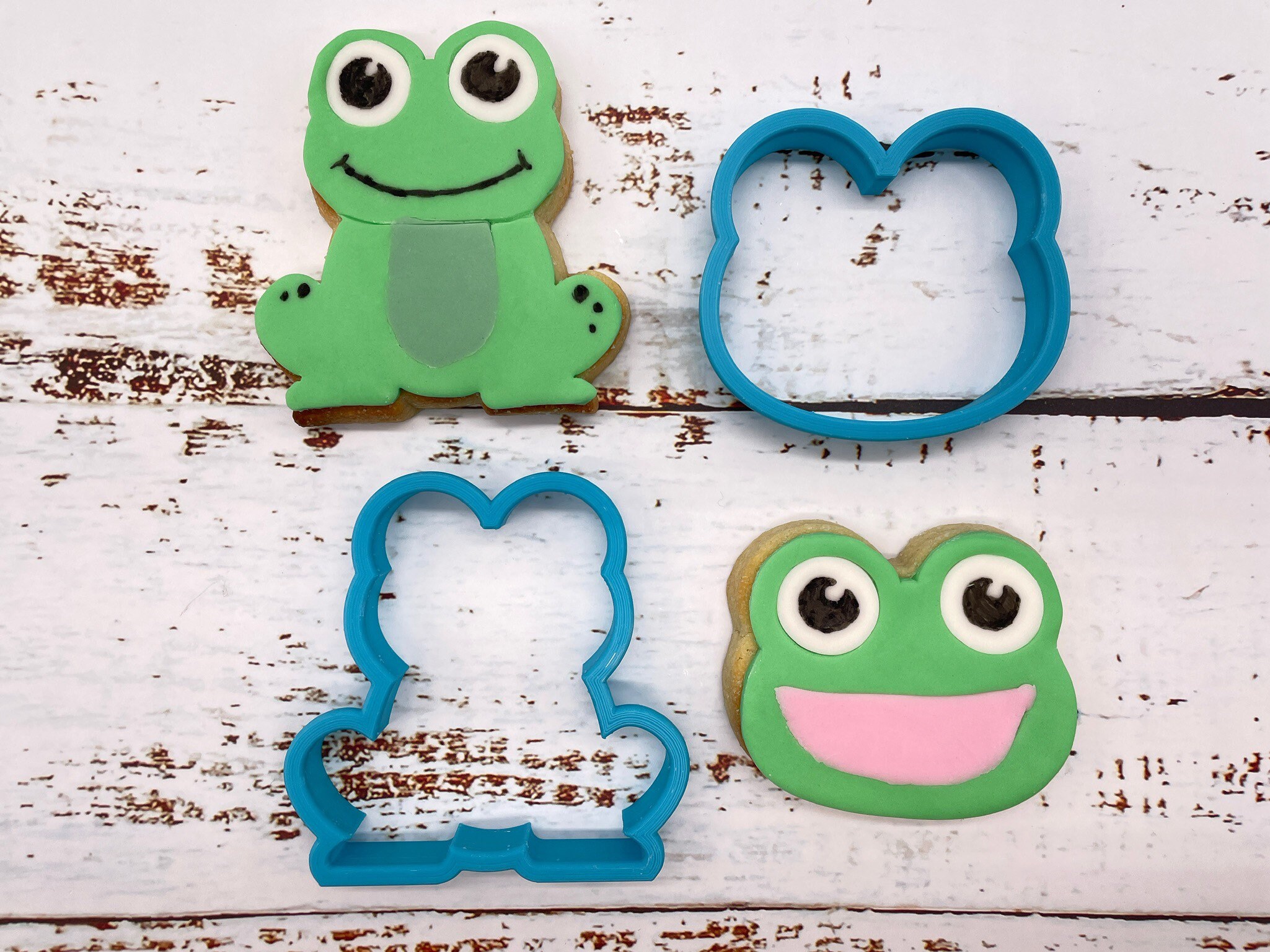 Frog Cookie Cutter Set of 2 Frog Toad Kookee Creative - Etsy