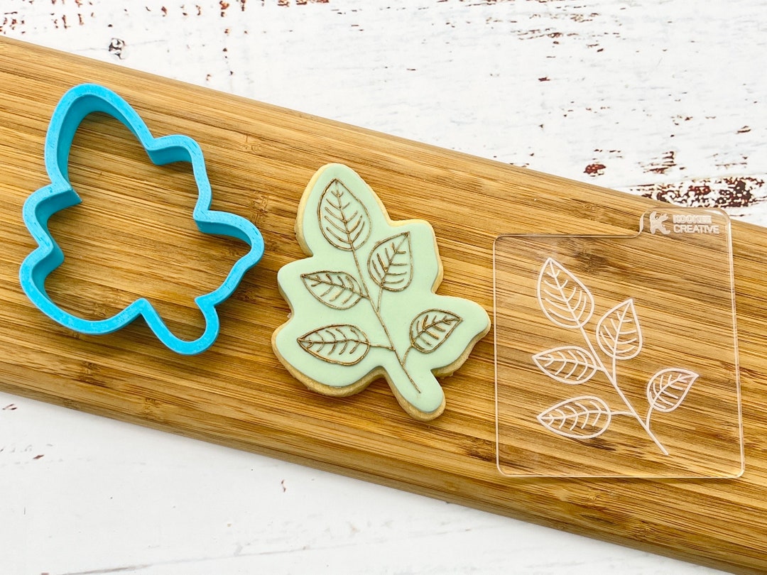 Leaves Cookie Cutter & Embosser Set of 2 | Biscuit, Flower, Leaf, Plant ...