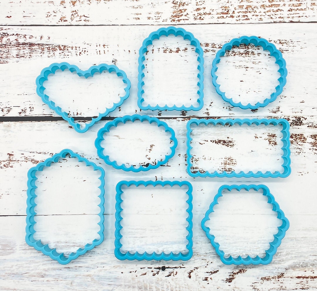 Scalloped Shapes Cookie Cutter Set of 8 | Biscuit, Oval, Arch, Circle ...