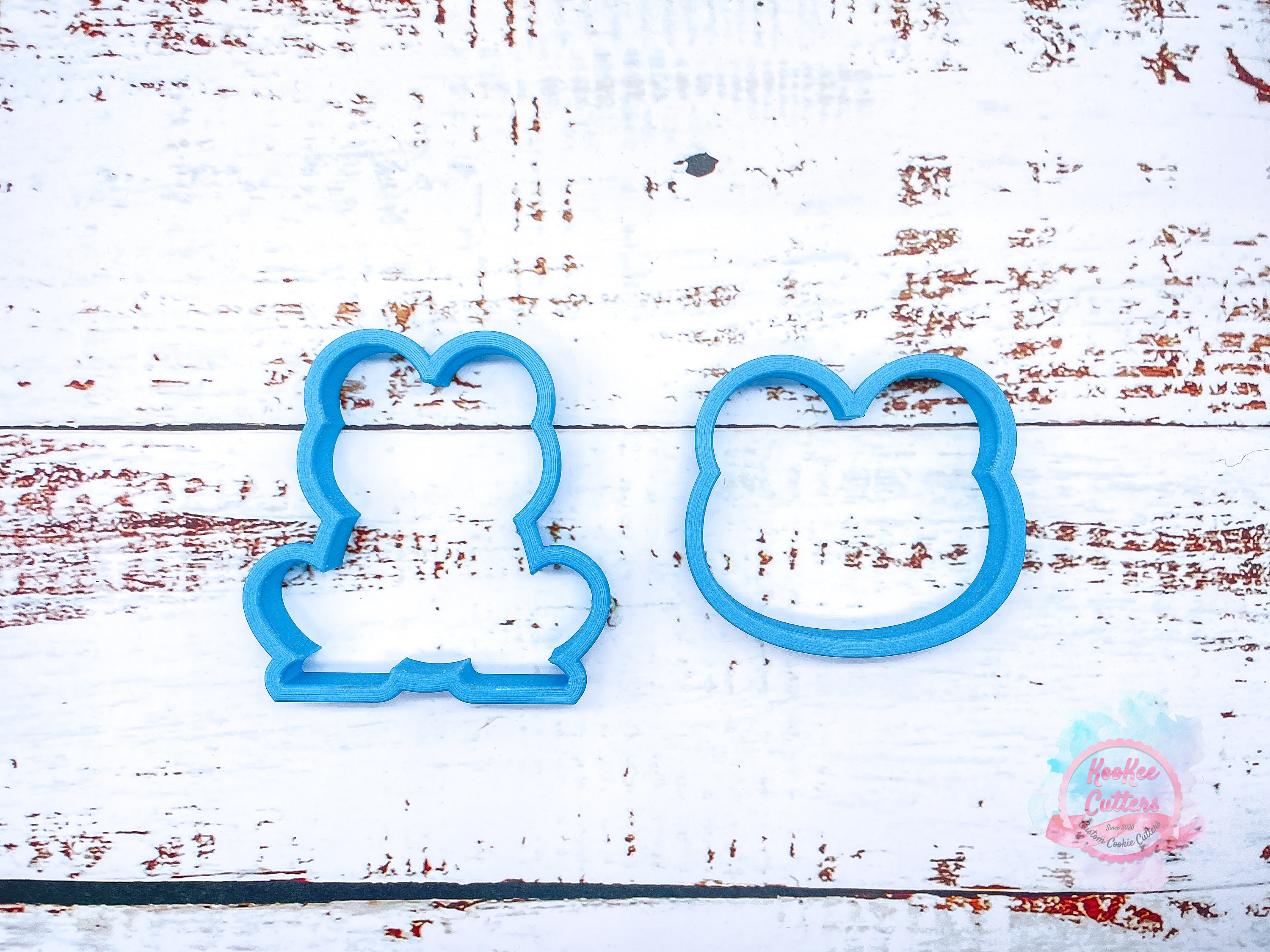 Frog Cookie Cutter Set of 2 Frog Toad Kookee Creative - Etsy