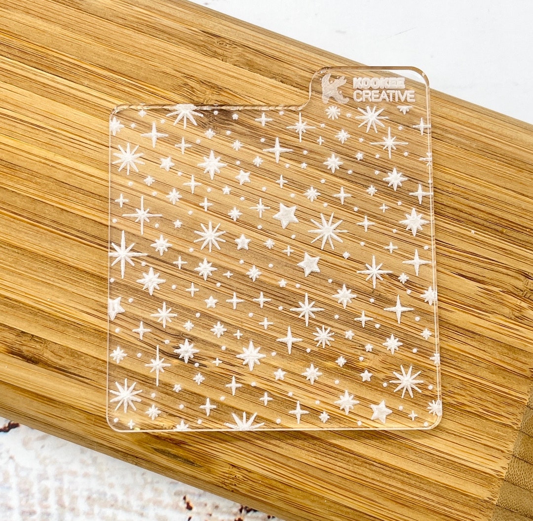 Stars Pattern Type 2 Cookie Embosser Space, Cute, Stars, Moon, Planet ...