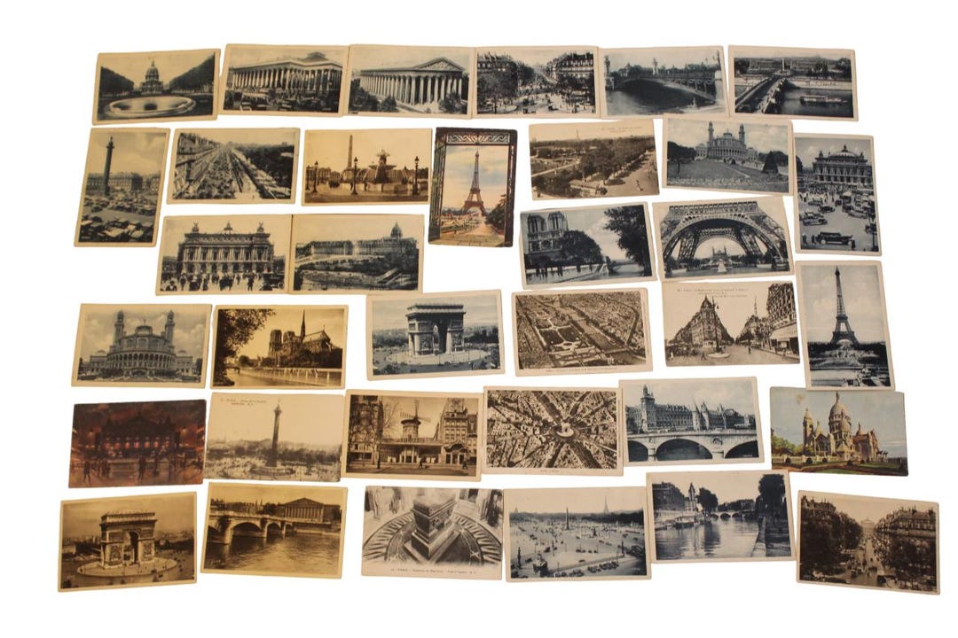 Lot of 35 Vintage Postcards of Paris, No Writing on the Back - Etsy UK