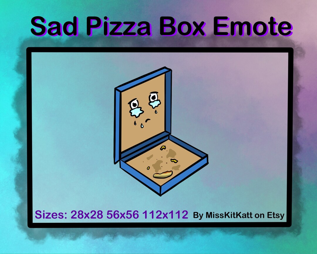 Sad Pizza Box Emote - Etsy