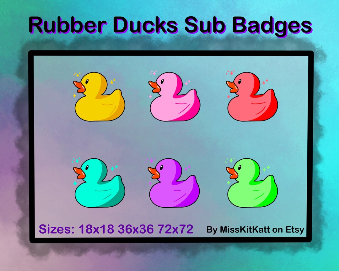 Rubber Ducks - 6 X Sub Badges [twitch] - Etsy