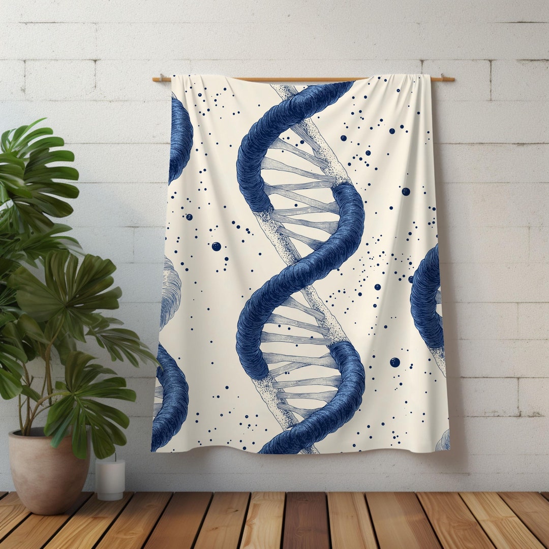 DNA Helix Plush Blanket, Science Medical Art Throw, Doctor Office Decor ...