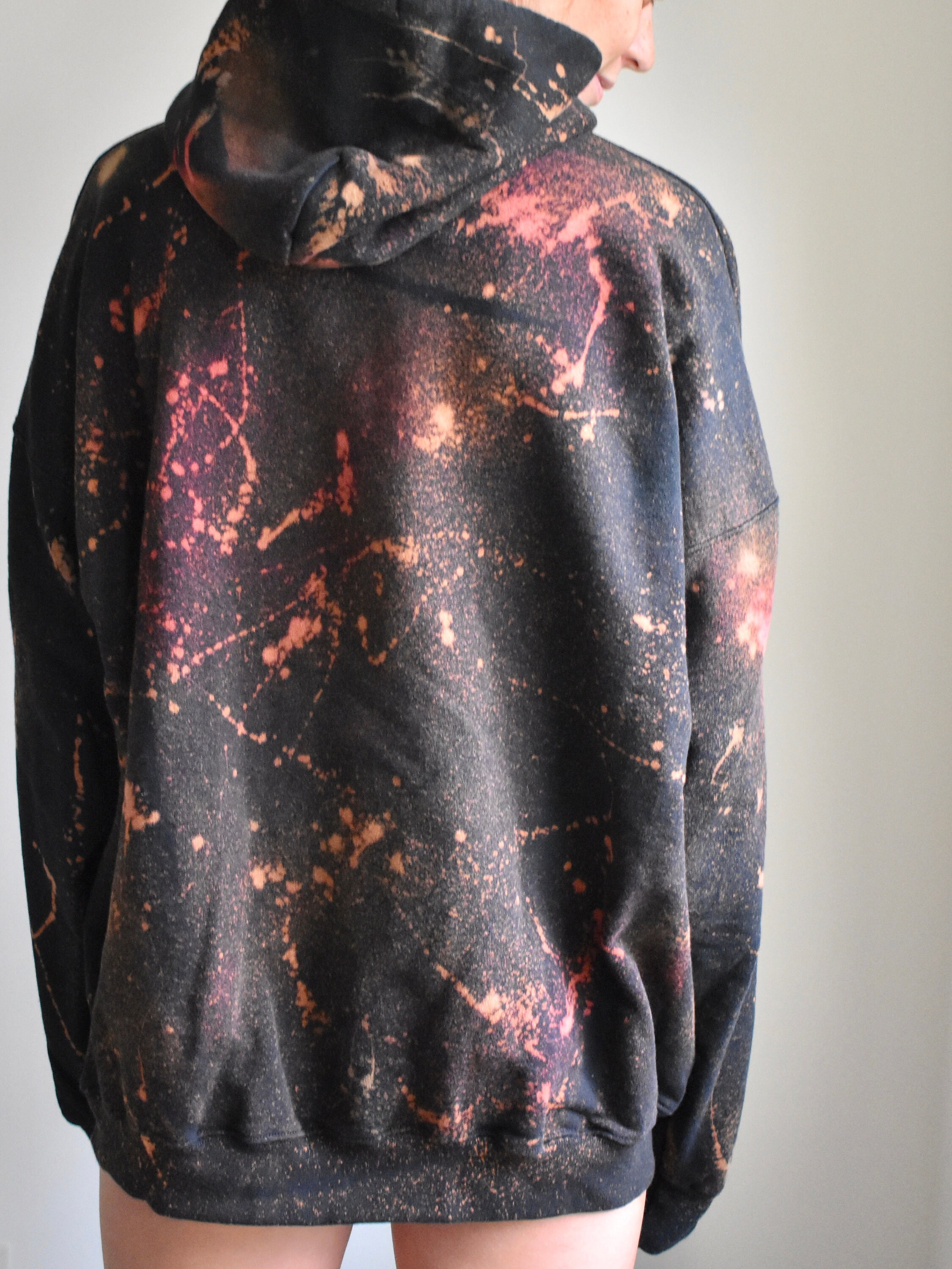 Bleached and Dyed Black Sweatshirt - Etsy Canada