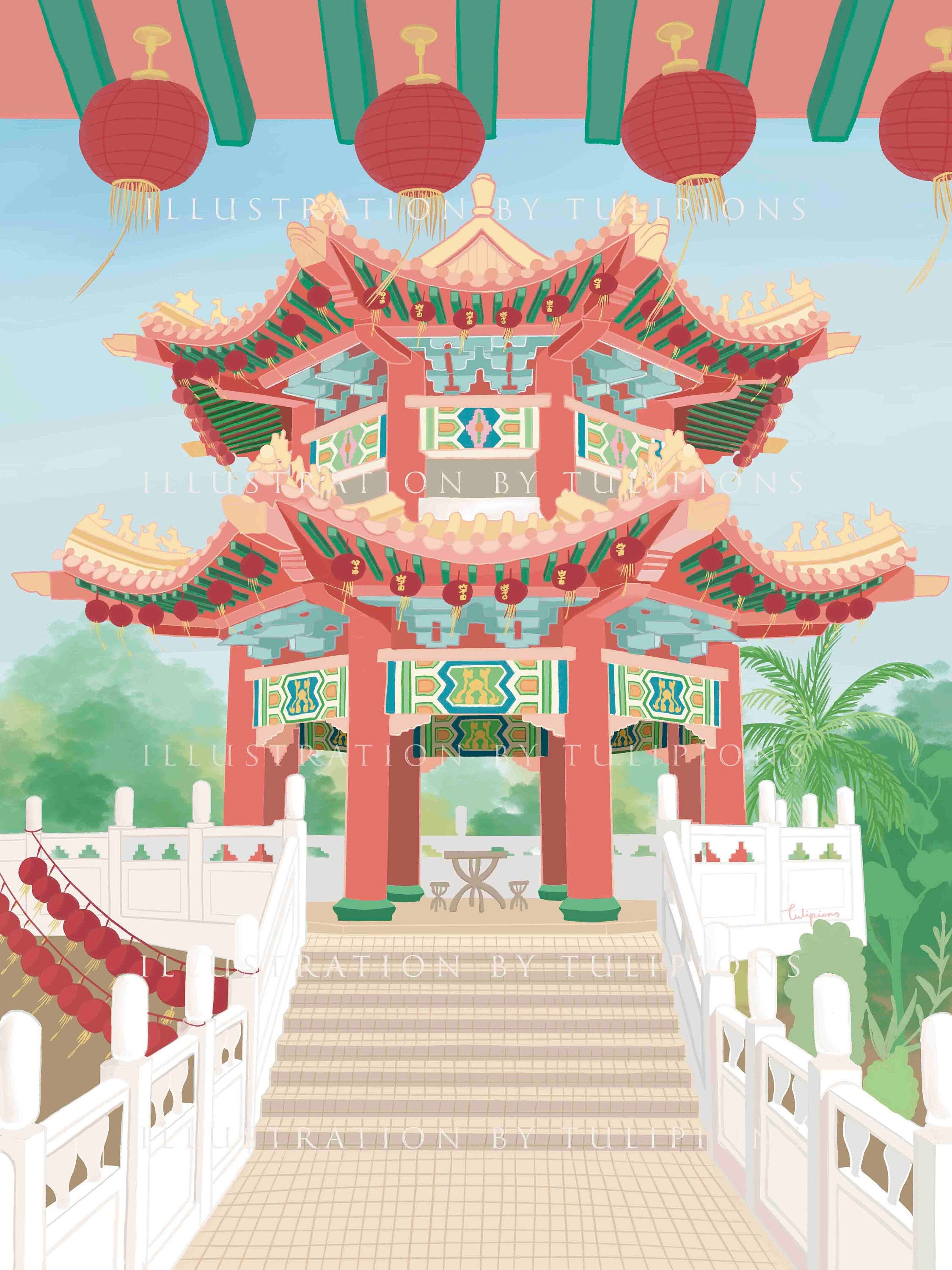 Taoist Temple Drawing