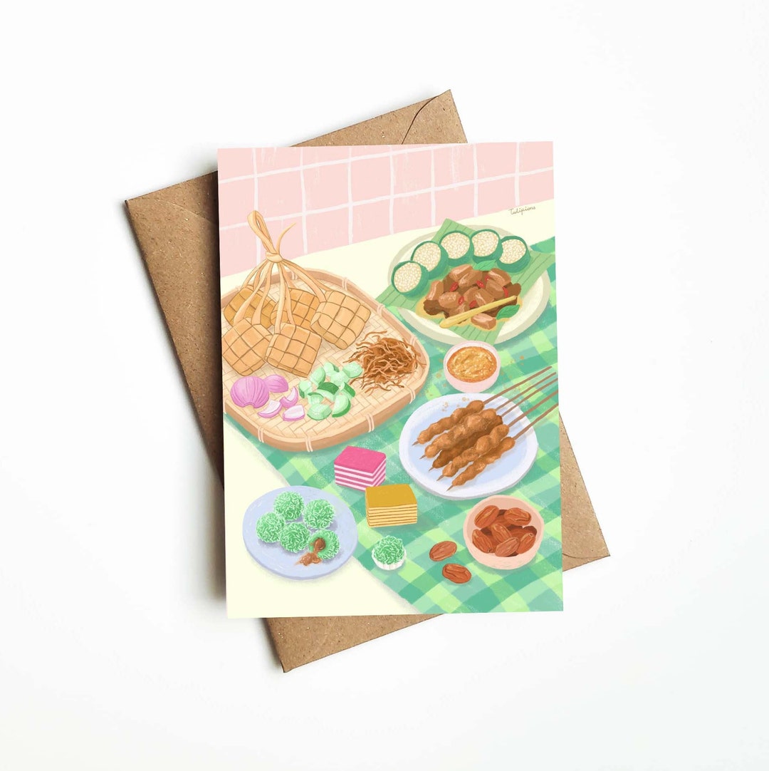Hari Raya Greeting Card, 5x7", Comes With White or Brown Envelope - Etsy
