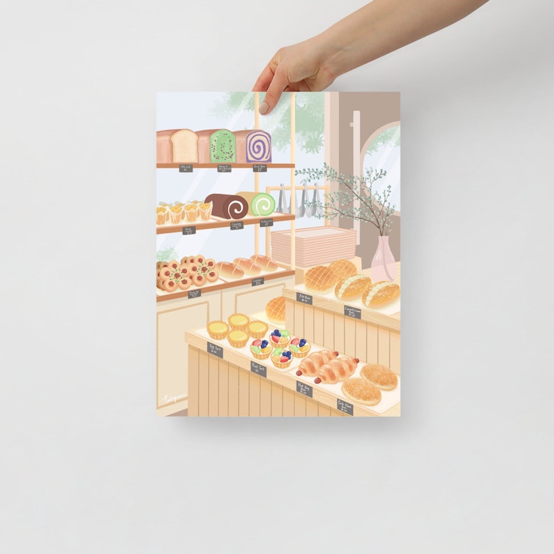 Chinese Bakery Goodies Chinatown Snacks Asian Food Print - Etsy