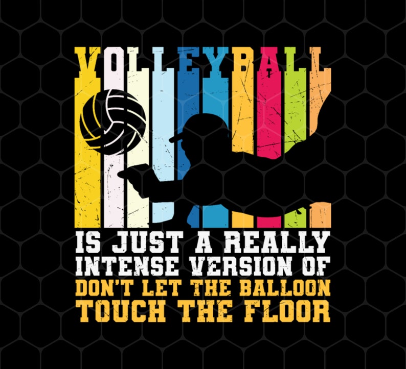 Retro Volleyball Gift Png Volleyball is Just A Really Intense - Etsy