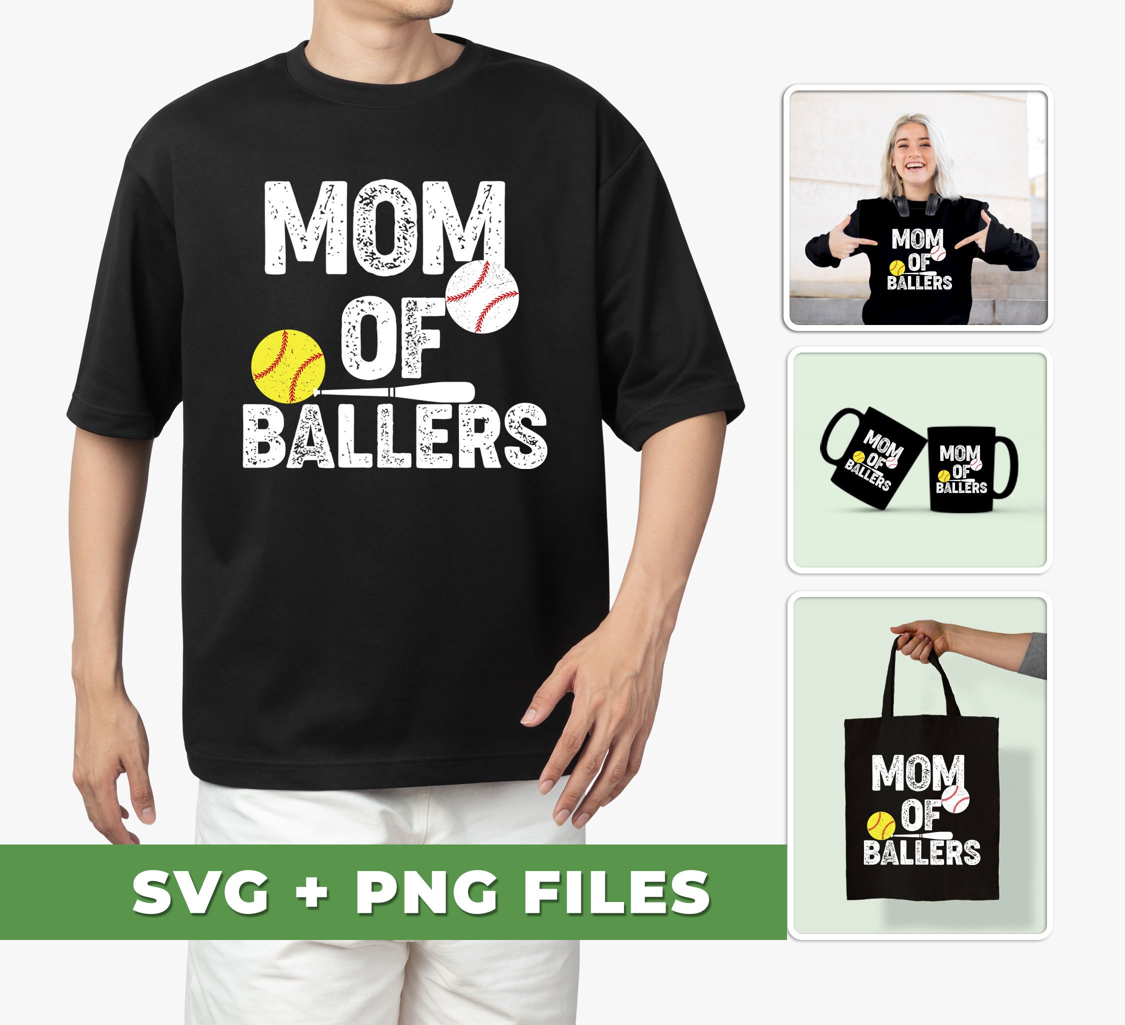 Baseball Sport Svg Mom of Ballers Svg Retro Baseball Player - Etsy