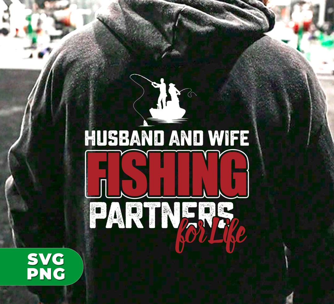 Fishing Couple Png, Husband and Wife Fishing Png, Partners for Life Png ...