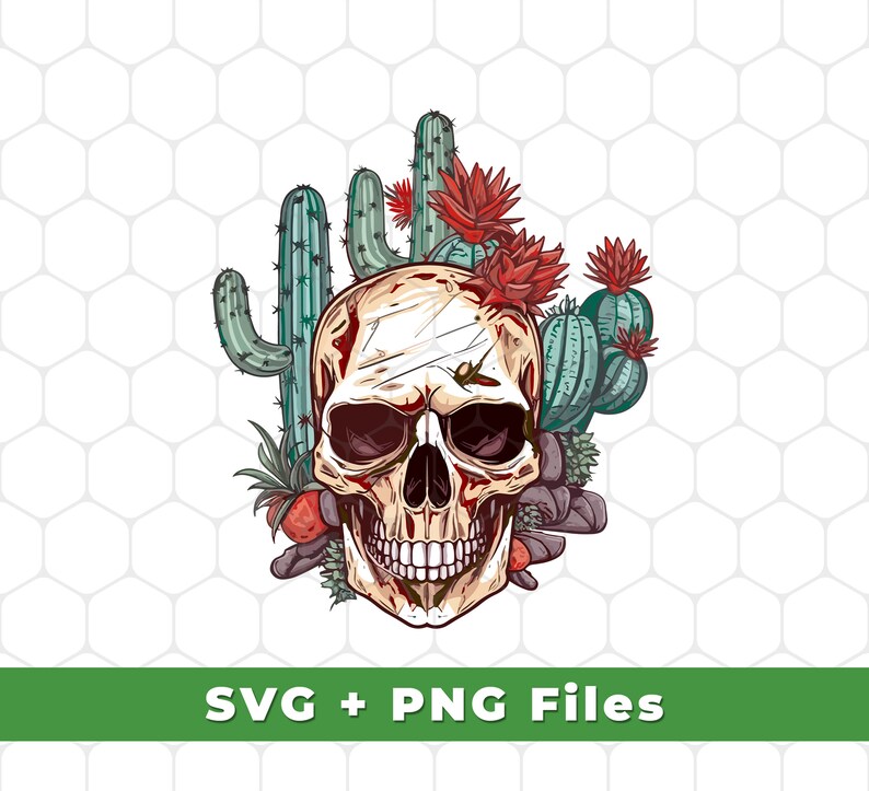Skull on Desert Svg Cactus Forest Svg Cowboy Howdy Svg - Etsy
