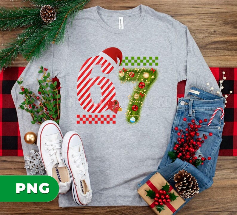 Christmas 67 Number PNG, Candy Cane 6 Tree Ornament 7 Christmas ...