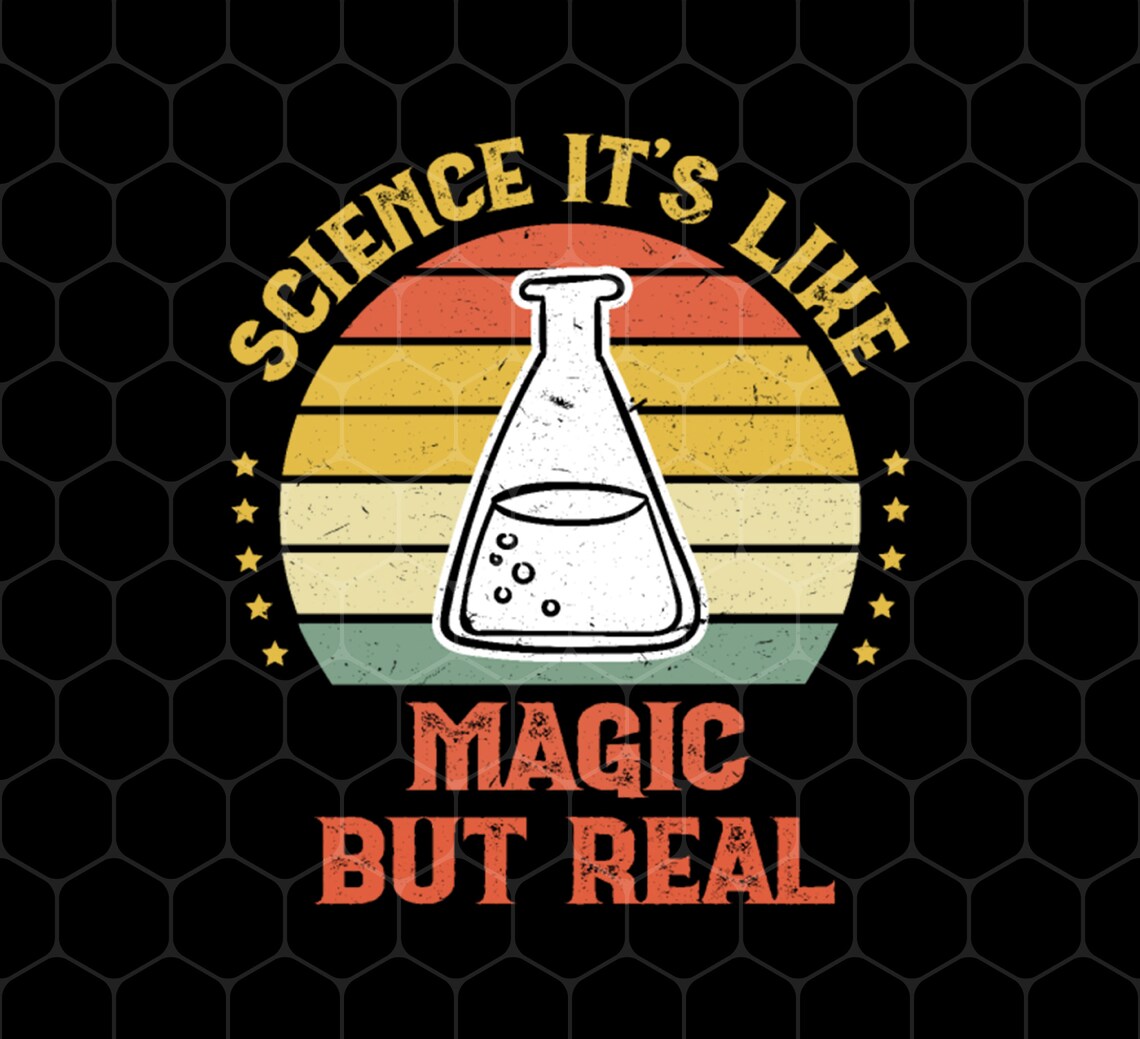 Science It's Line Magic but Real Png Retro Chemistry Png - Etsy