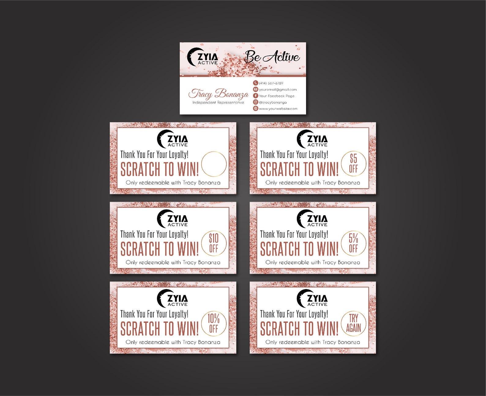Luxury Zyia Marketing Set, Zyia Marketing Bundle, Personalized Zyia ...