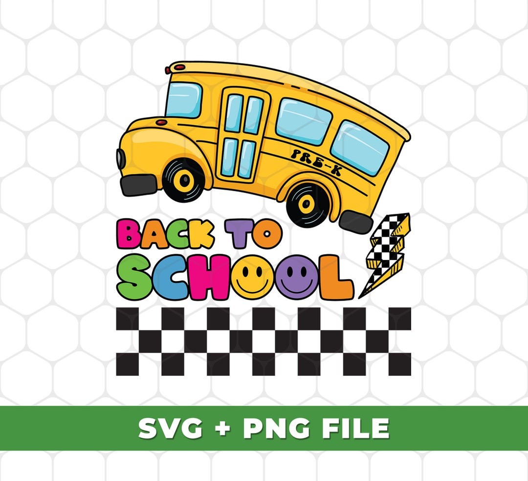 Back to School Bus Go to Pre-k School Svg Groovy Pre K Svg - Etsy