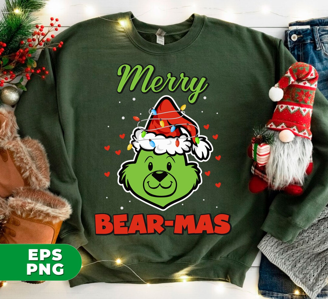 Merry Bear-mas Eps Grinch Bear Eps Bear Mixed Grinch Eps - Etsy