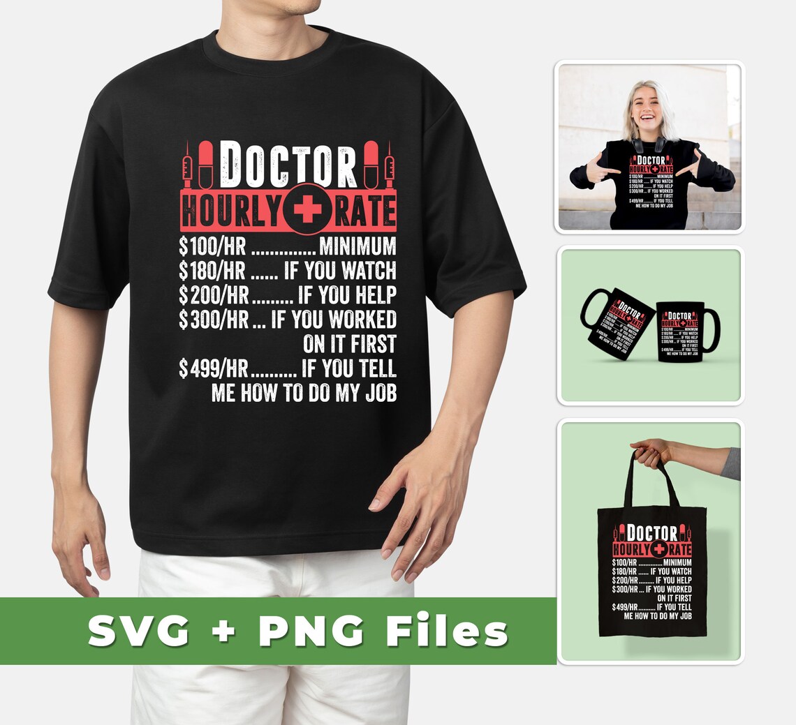 Doctor Hourly Rate Svg Funny Doctor Svg Best of Doctor Svg - Etsy
