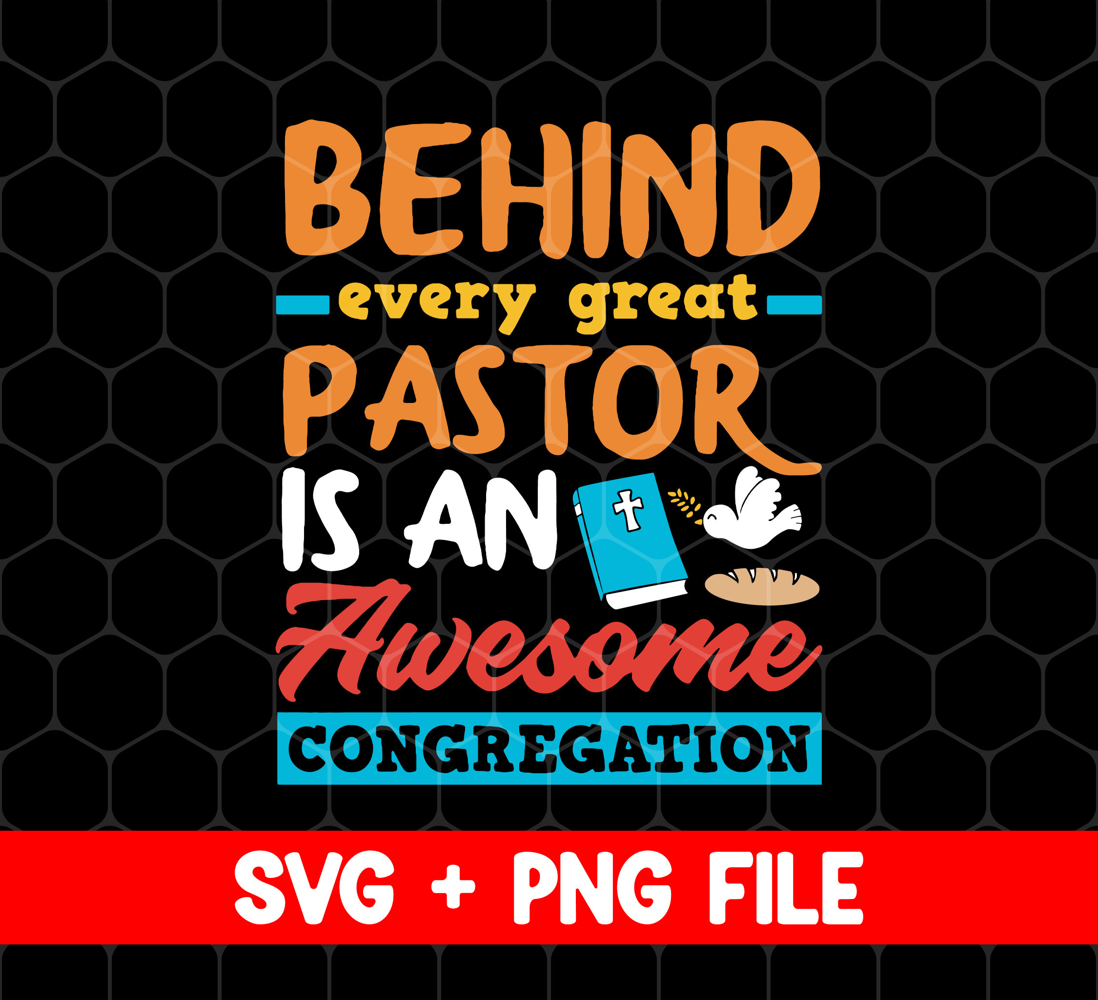 Behind Every Great Pastor is an Awesome SVG SVG Congregation - Etsy