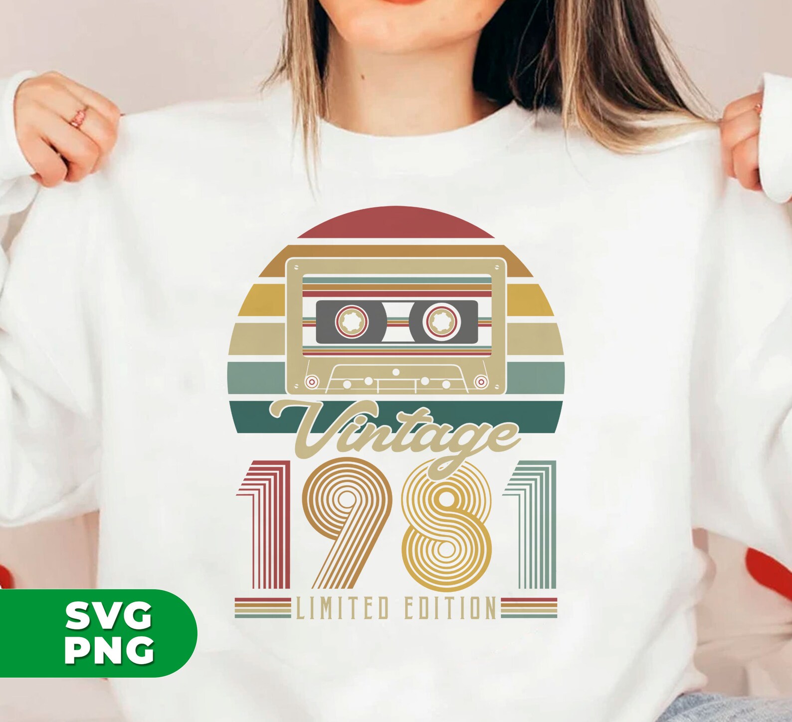 Vintage 1981 Svg, Retro Birthday 1981 Svg, Limited Edition, 1981 ...