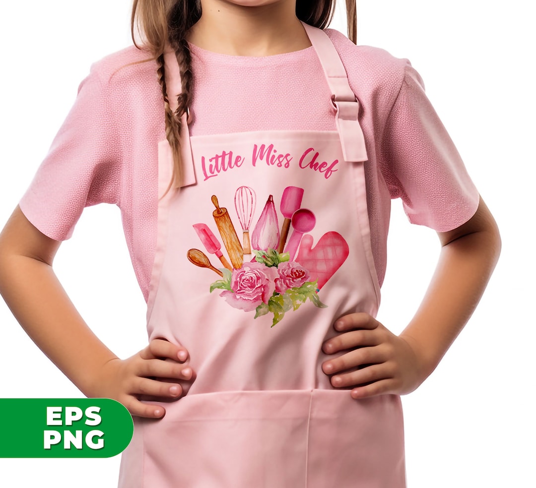 Little Miss Chef, Pink Chef Tools, Kitchen Tool, Apron Design, Apron ...