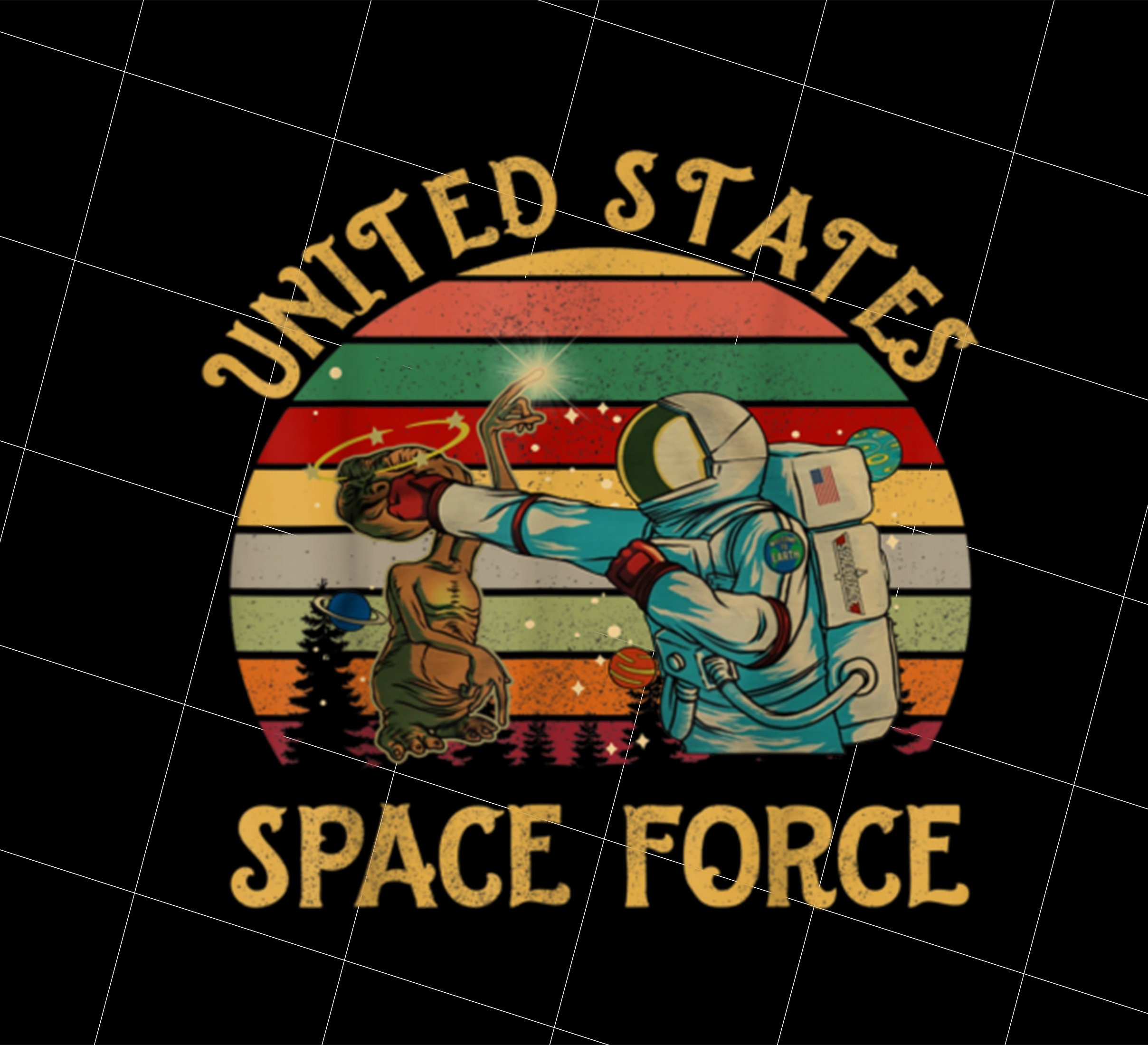 United States Png Space Force Png Retro Space Png Astronaut - Etsy