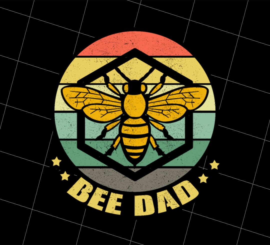 Retro Bee Dad Beekeeper Png, Beekeeping Lover Gift Png, Honey Bees Png ...