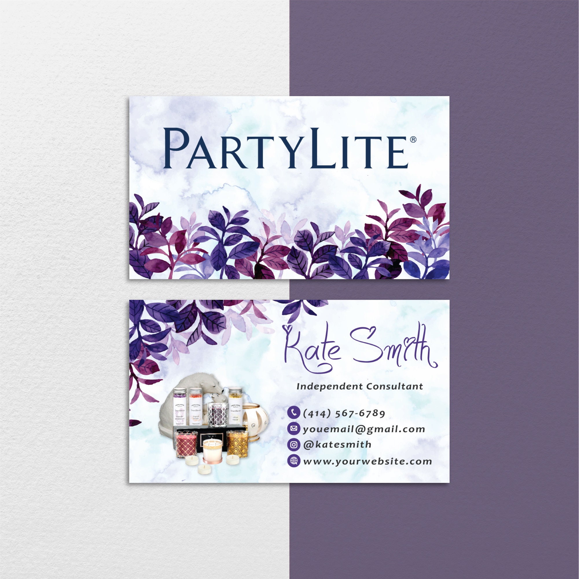 Personalized Partylite Business Card Partylite Business - Etsy