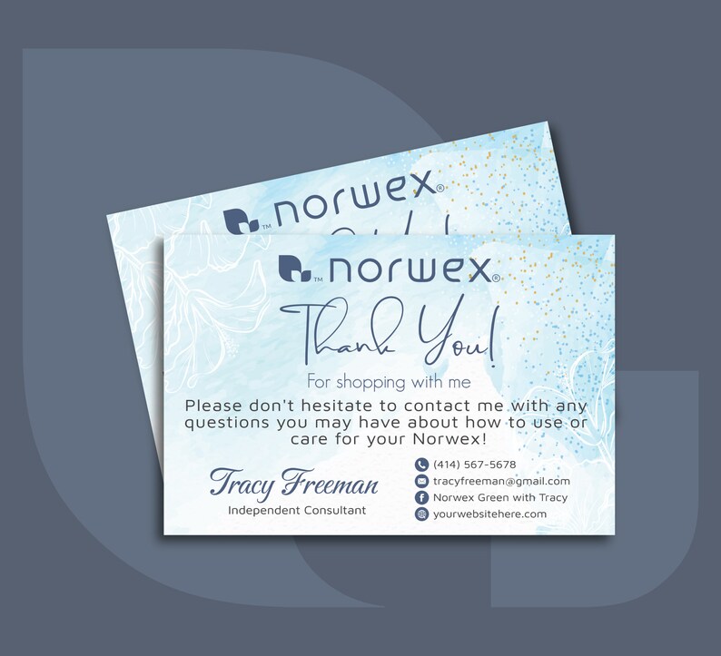 Norwex Marketing Bundle, Norwex Business Cards, Personalized Norwex ...