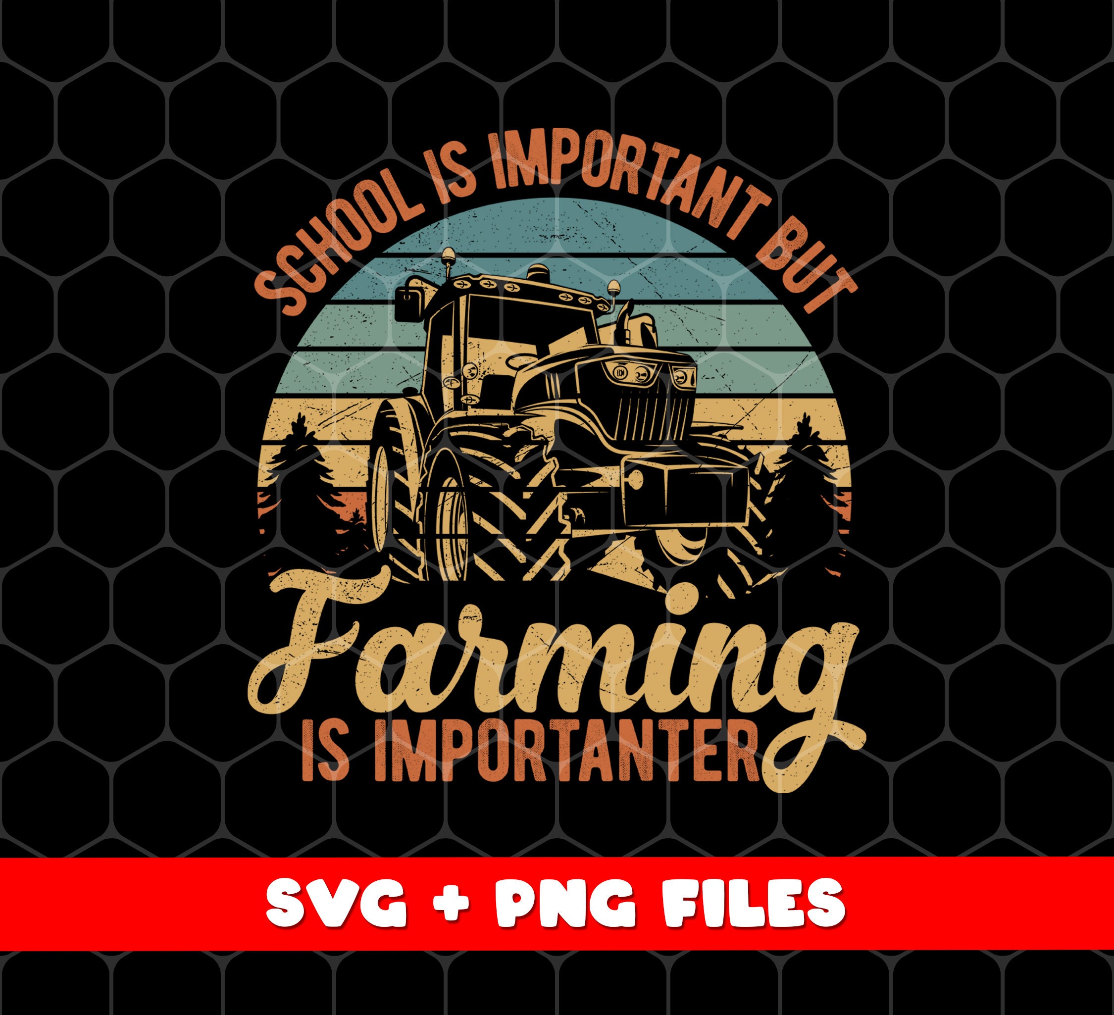 Retro School is Important Png, but Farming is Importanter Png, Truck ...