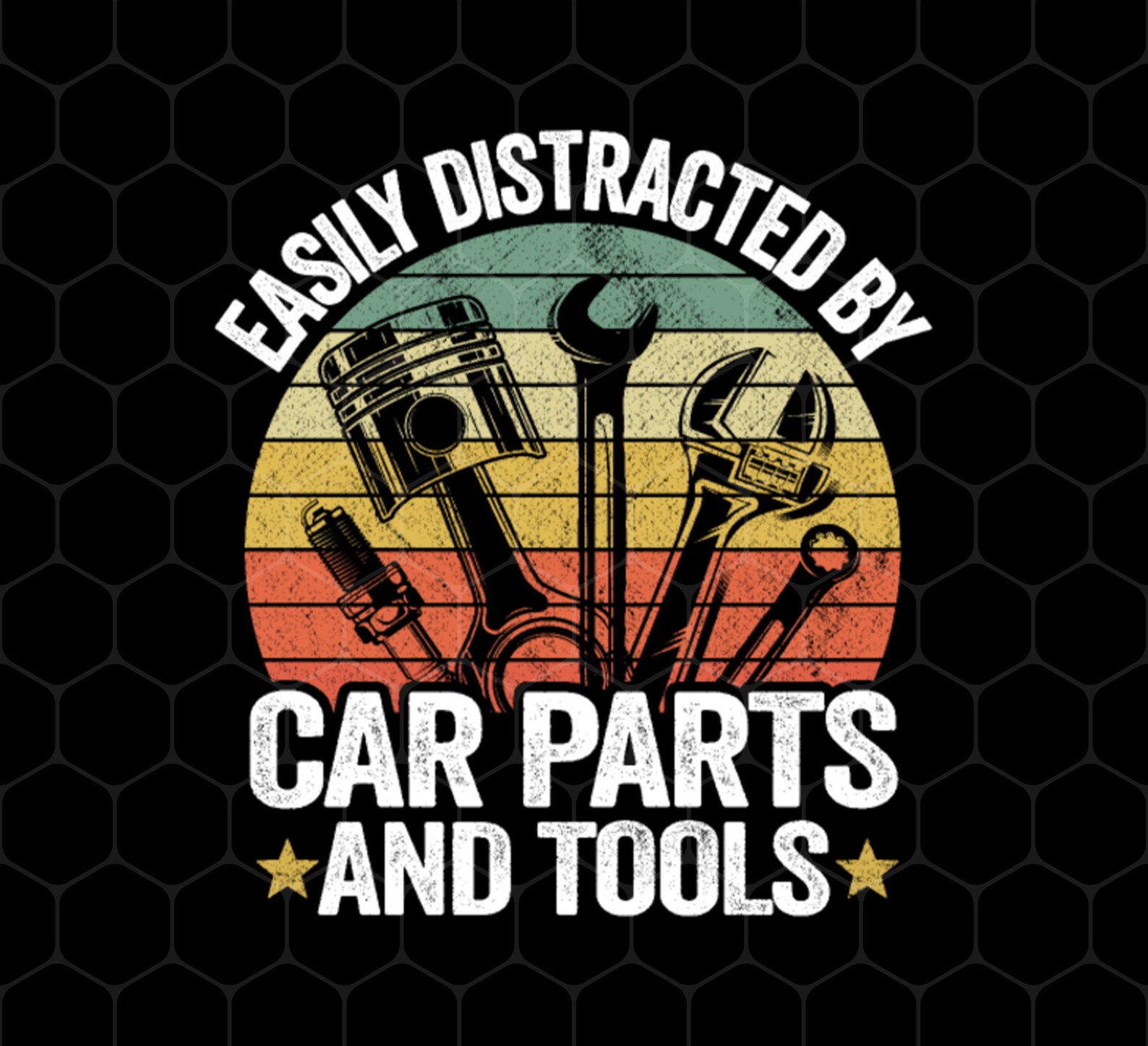 Retro Car Parts Png, Easily Distracted by Car Parts and Tools Png ...