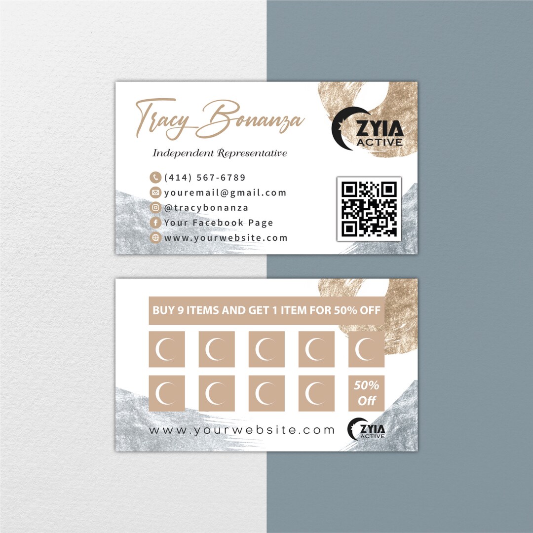 Zyia Loyalty Card, Zyia Personalized Loyalty Rewards Card, ZYIA Digital ...