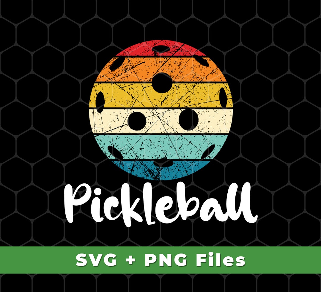 Pickleball Design, Retro Pickleball, Playing Pickleball Svg, Pickleball ...