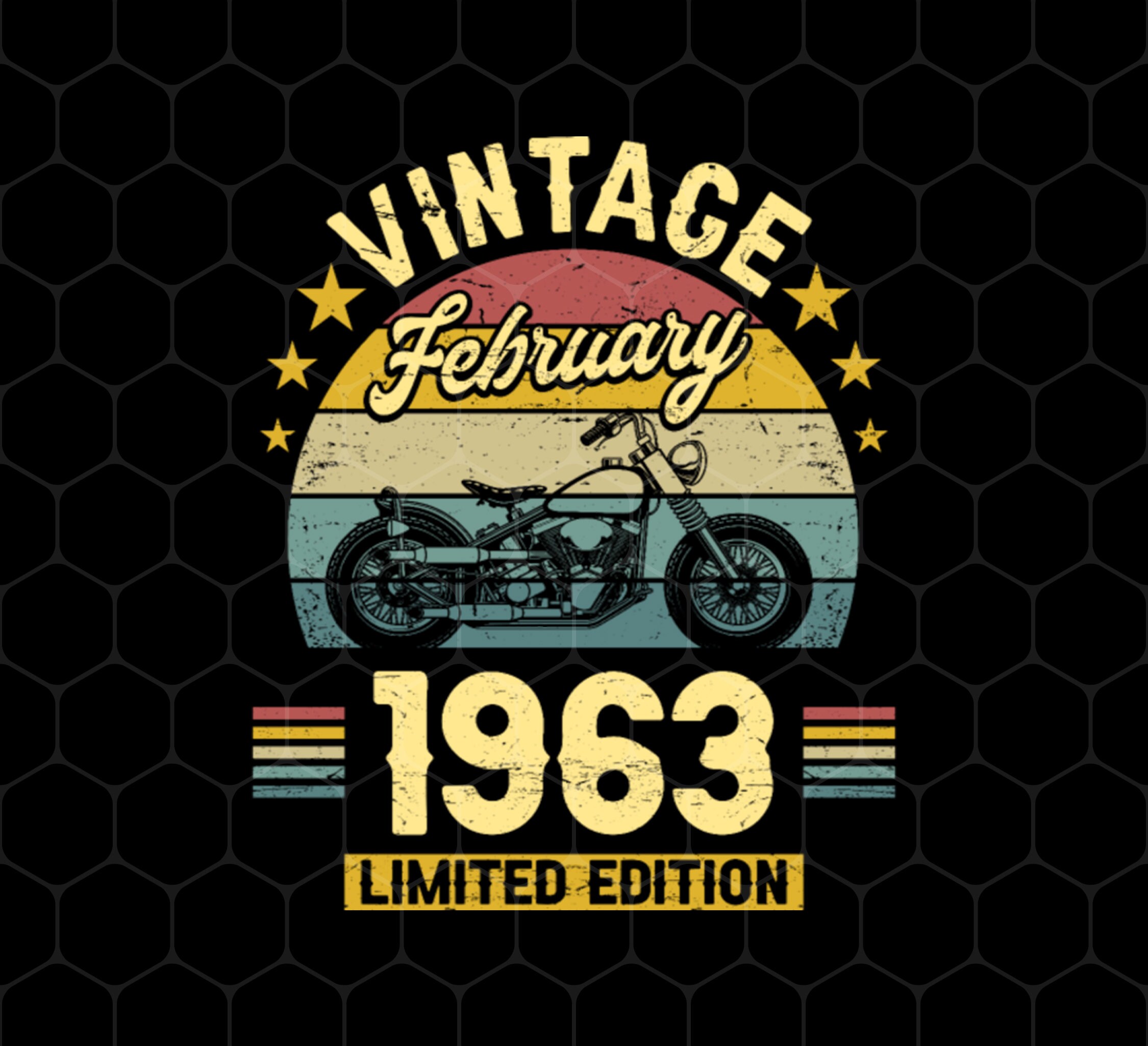 Vintage February 1963 Png Motorbike Lover 1963 Retro Style - Etsy
