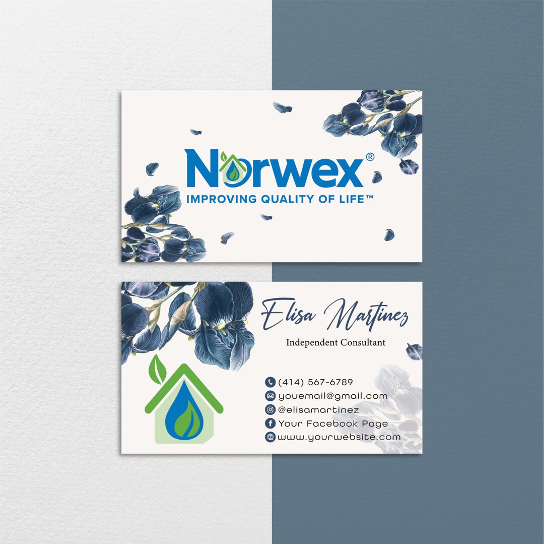 Personalized Norwex Business Cards, Digital File, Norwex Business Cards ...