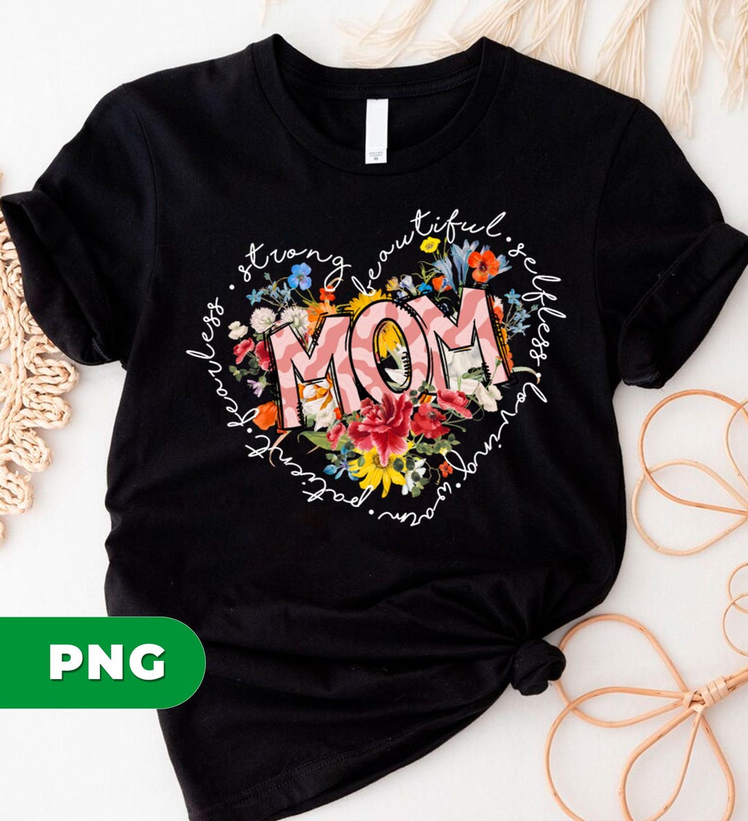 Mom in Heart Png, Gift for Mom by Mother Day Png, Mom Strong Beautiful ...