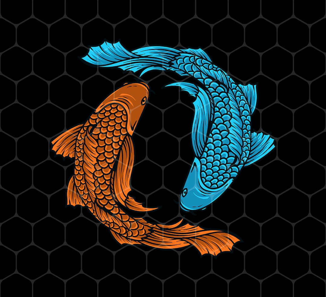 Koi Fish Png, Two Fishes Together Png, Good Luck Png, Prosperity Png ...