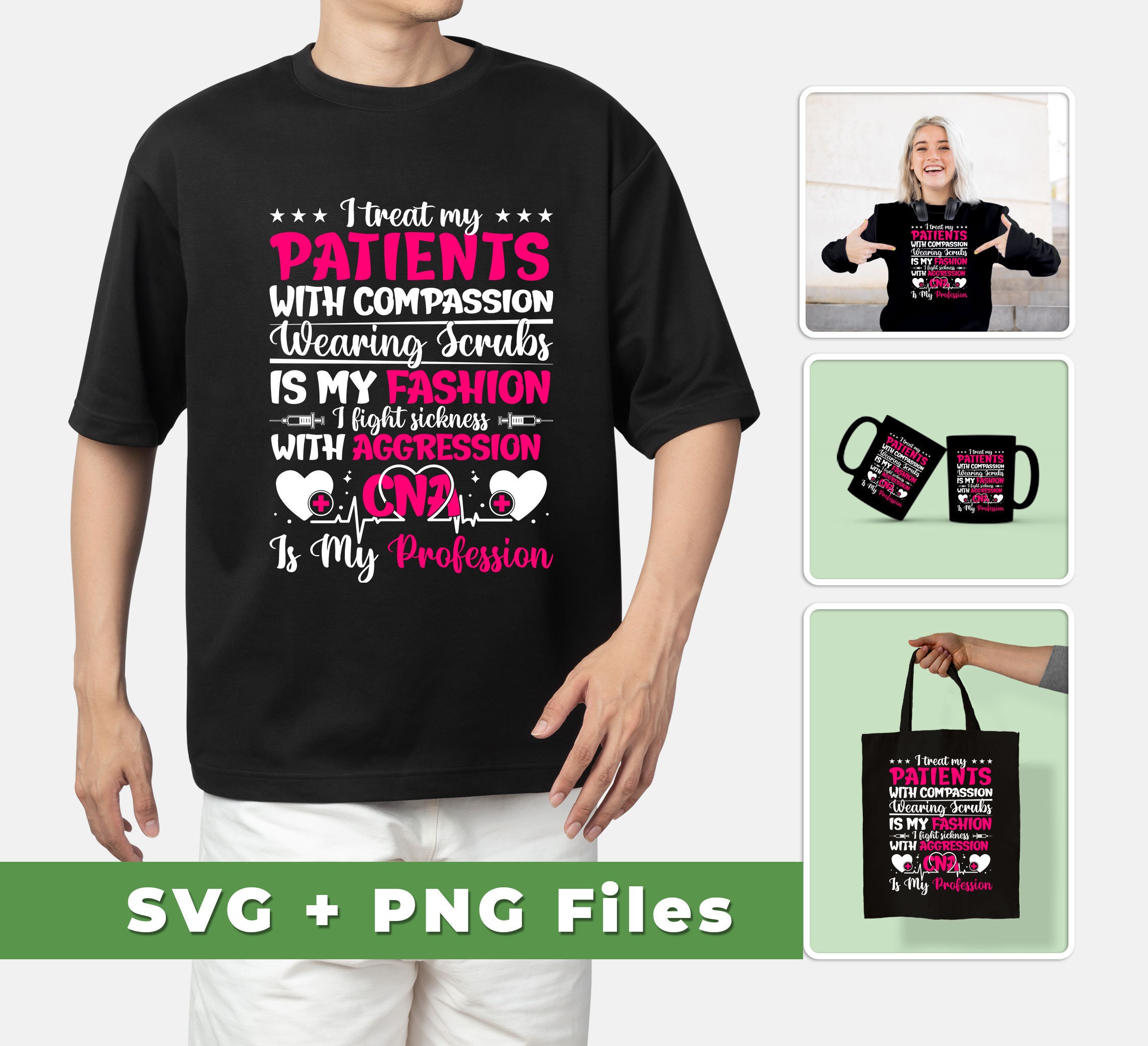 I Treat My Patients With Compassion Svg Wearing Scrubs is My - Etsy